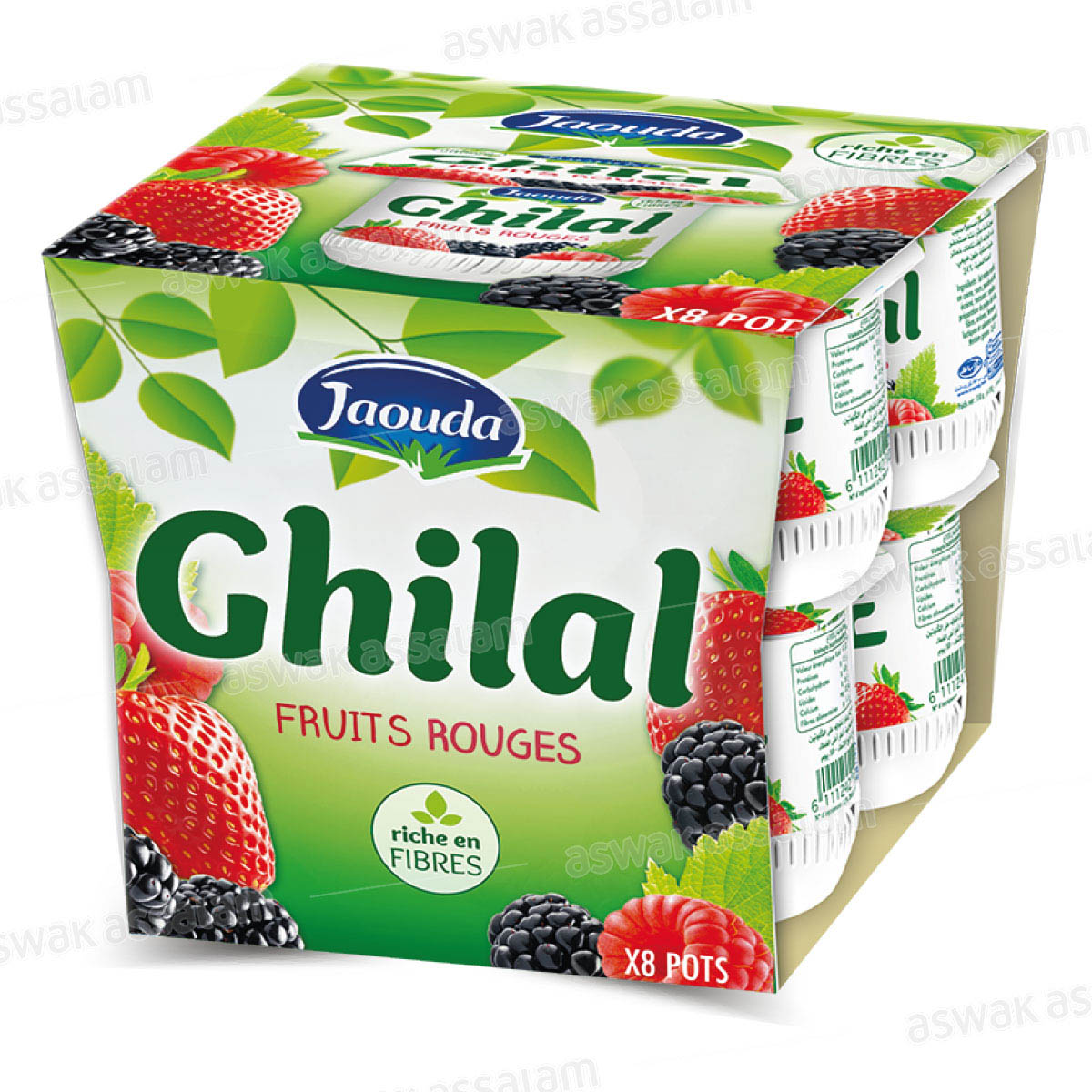 YAOURT GHILAL FRUITS ROUGES 8*110G PACK JAOUDA - Aswak Delivery ...