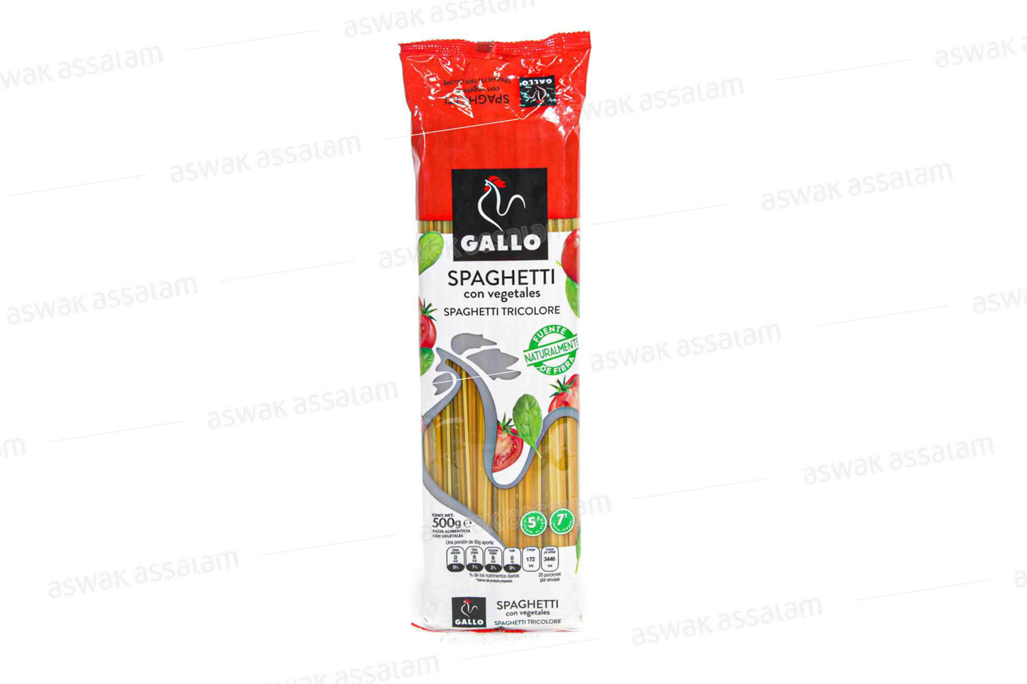 SPAGHETTI TRICOLORE 500G GALLO - Aswak Delivery - Livraison à domicile ...