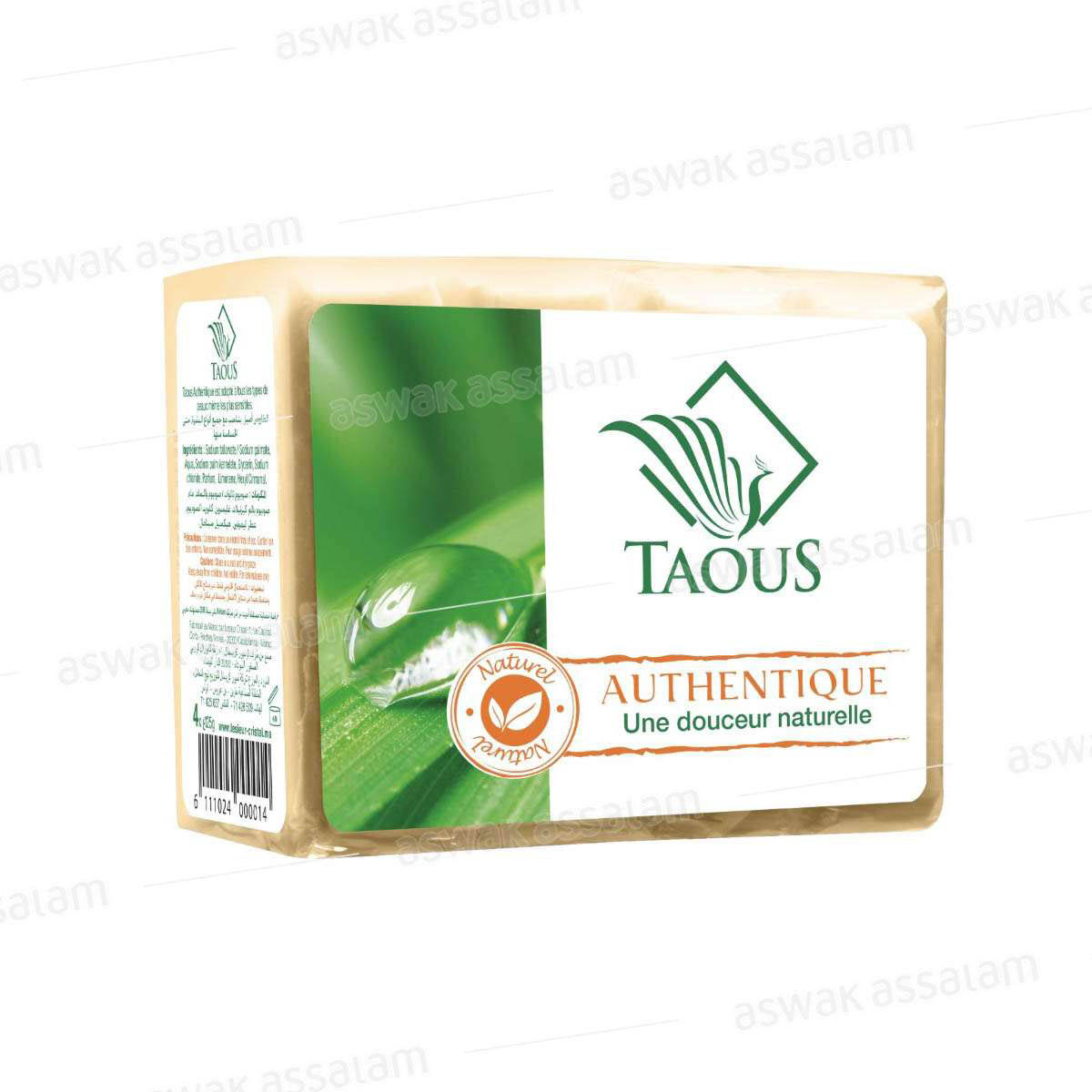 SAVON AUTHENTIQUE 125G X 4 TAOUS - Aswak Delivery - Livraison à ...
