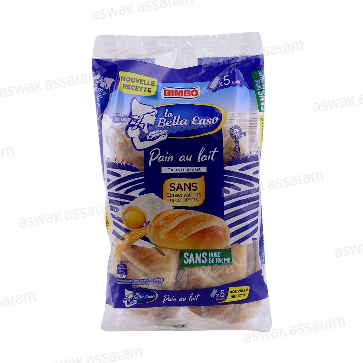 PAIN AU LAIT 5 UNITES LA BELLA EASO BIMBO - Aswak Delivery - Livraison ...