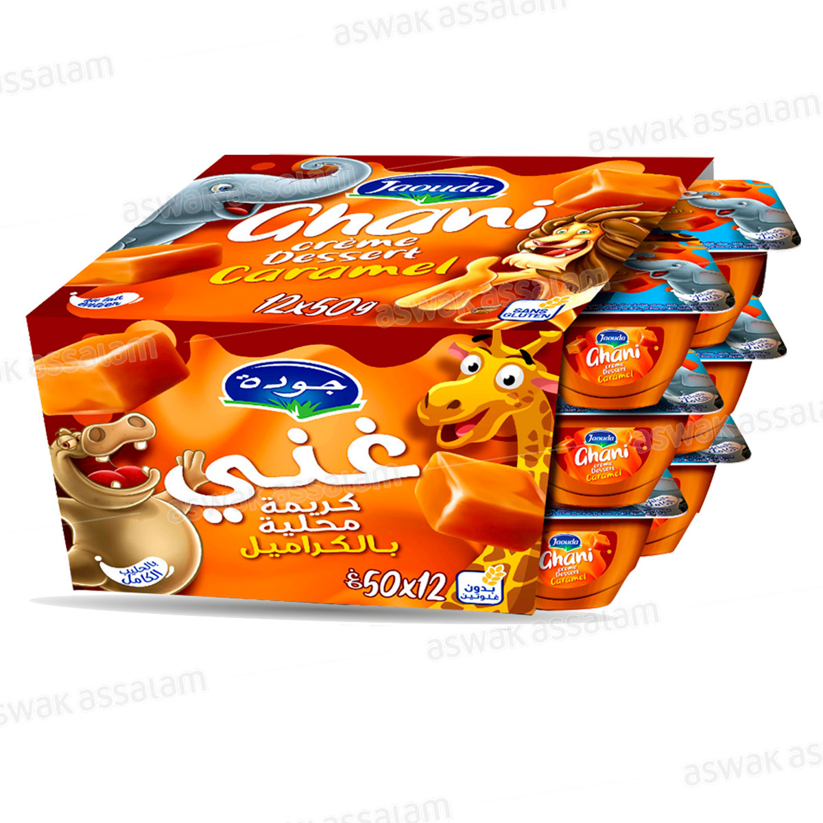 CREME DESSERT CARAMEL 12*50G PACK GHANI-JAOUDA – ASWAK DELIVERY HAY ...
