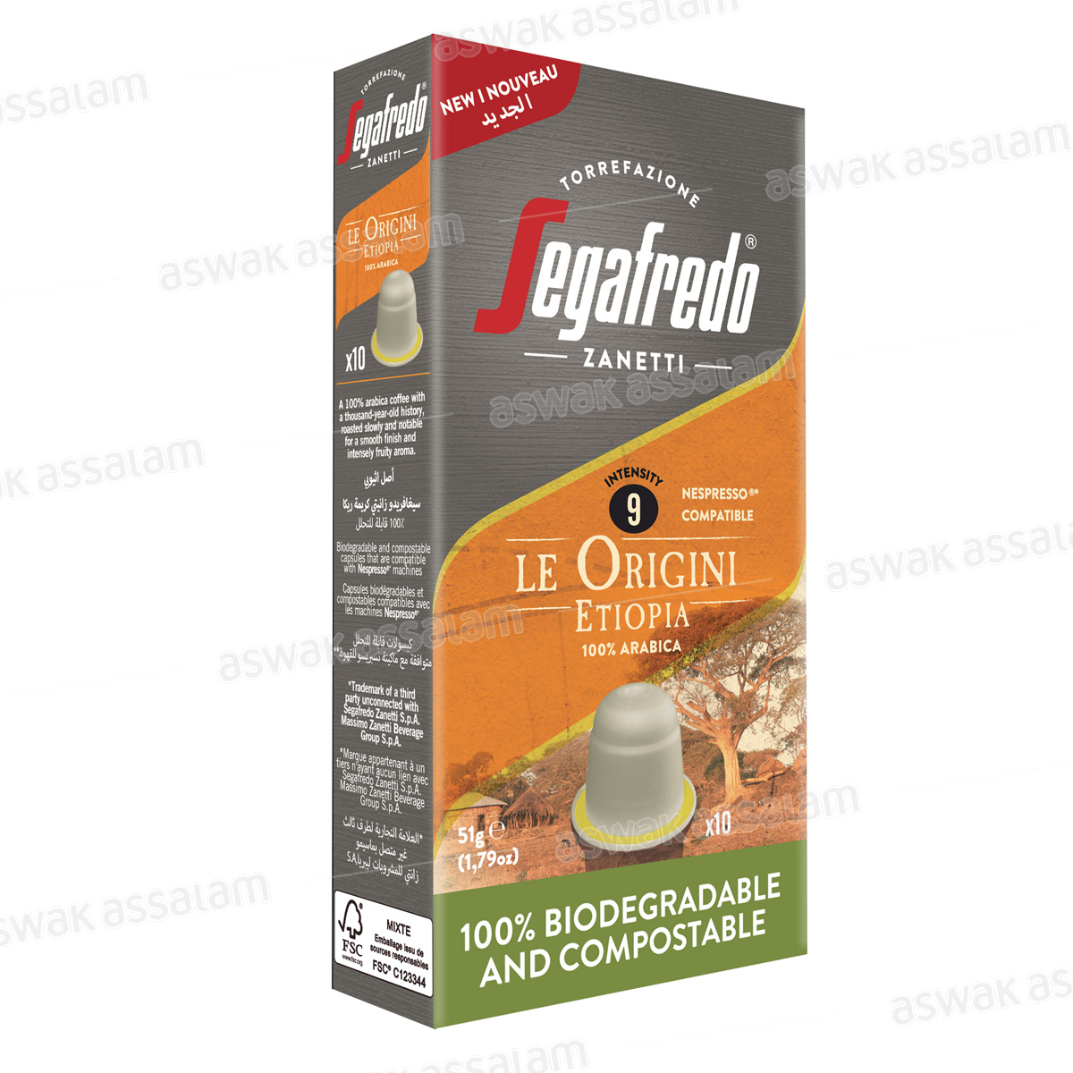 CAFE LE ORIGINI ETHIOPIA BOITE 10 CAPSULES 100% BIODEGRADABLES ...