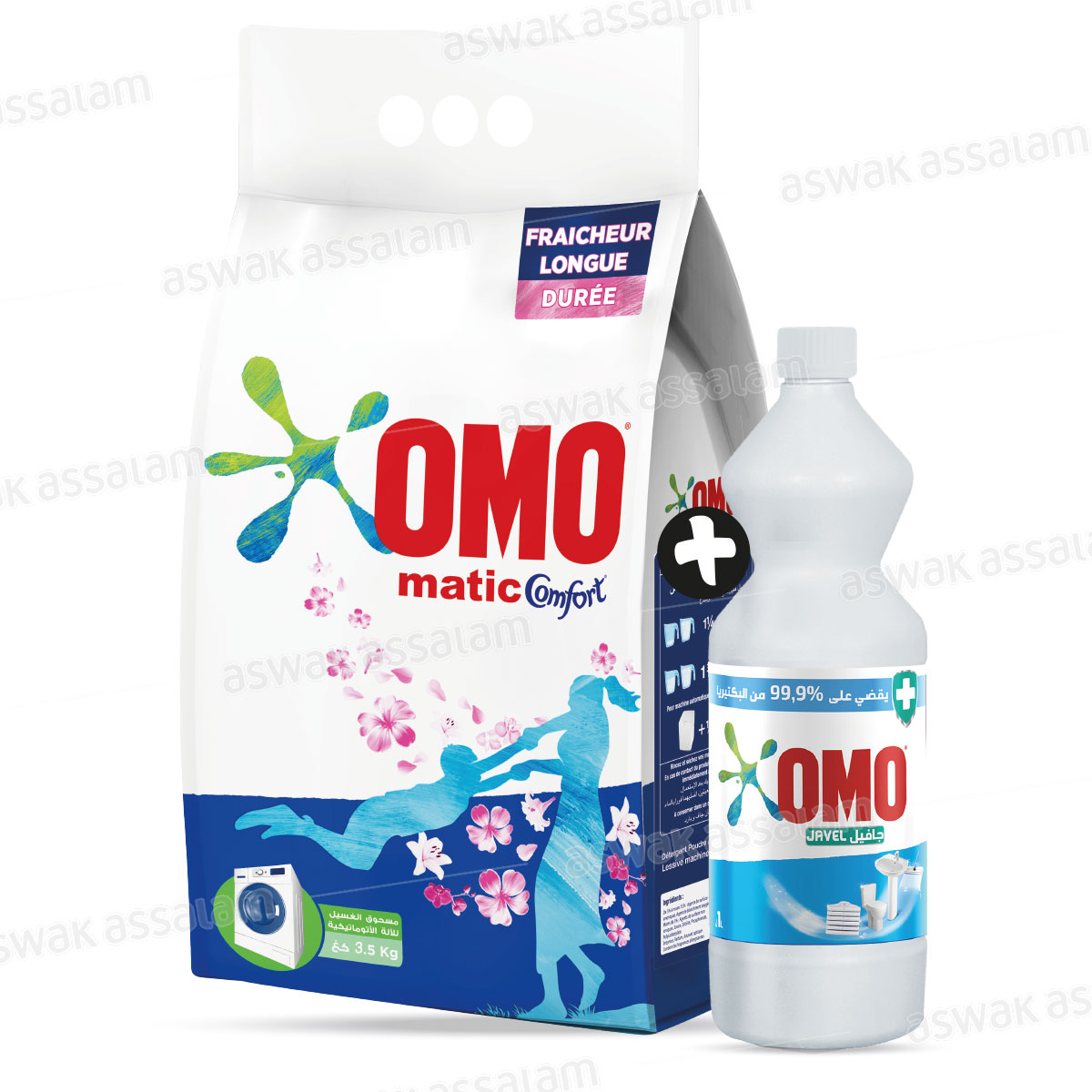LESSIVE MACHINE BIO 3,5KG OMO (EAU DE JAVEL GRATUIT) – ASWAK DELIVERY ...