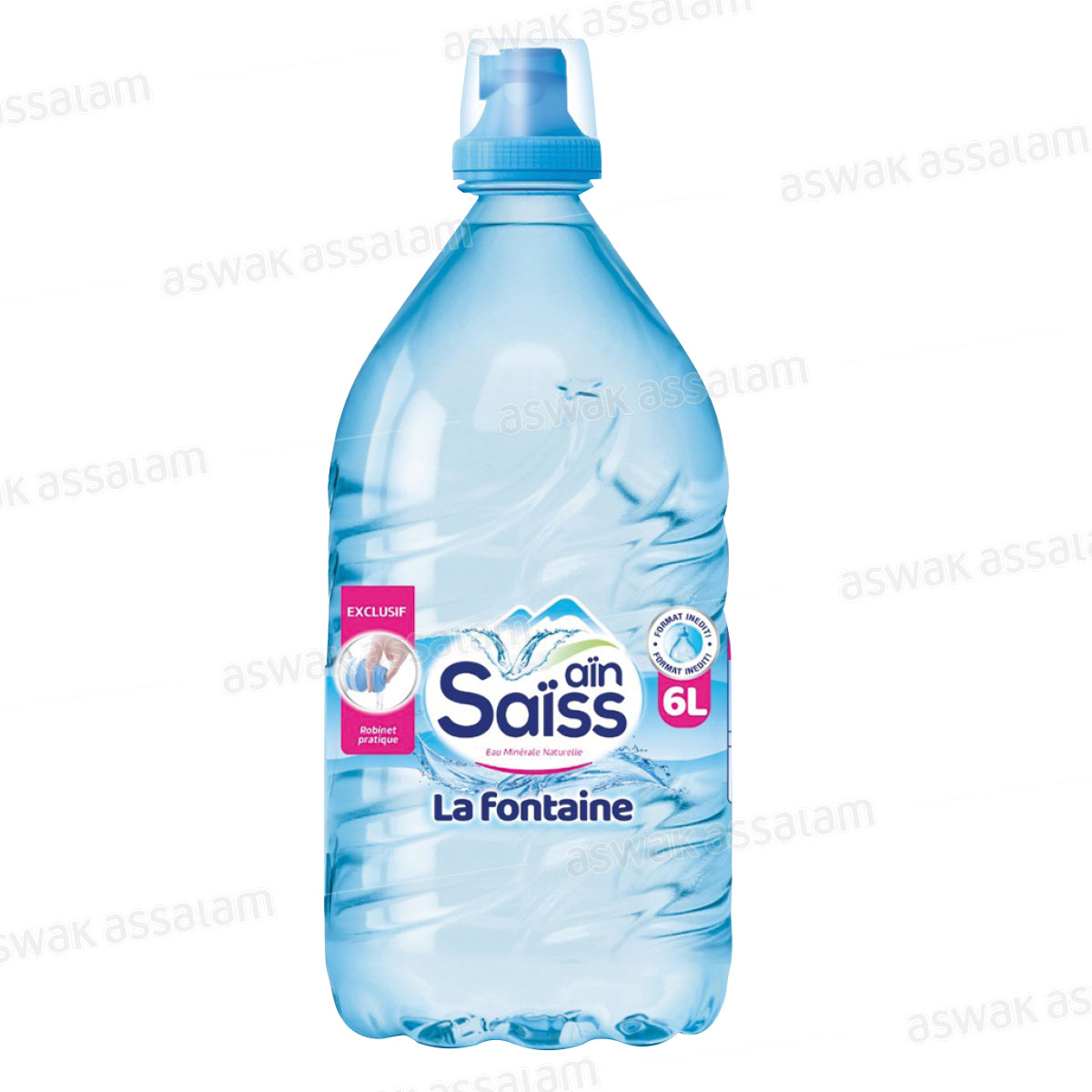 EAU MINERALE FONTAINE 6L AIN SAISS – ASWAK DELIVERY HAY FATH RABAT