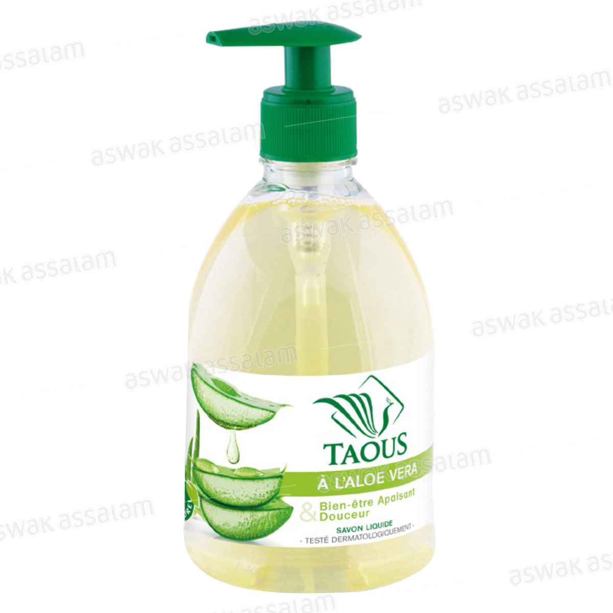 SAVON LIQUIDE ALOE VERA 500ML TAOUS – ASWAK DELIVERY HAY FATH RABAT