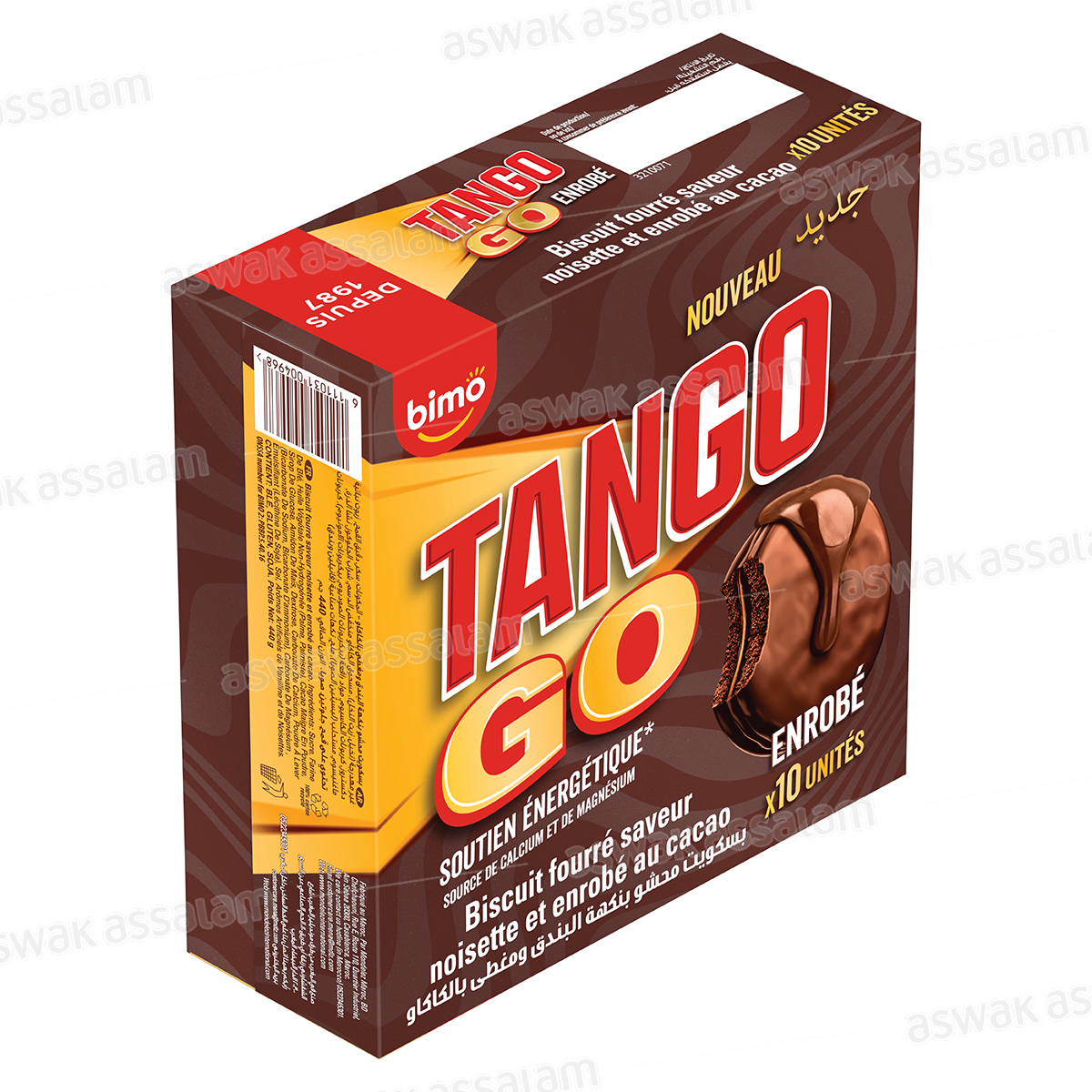 BISCUIT FOURRE ET ENROBE AU CACAO 10*44G PACK TANGO - Aswak Delivery - Livraison à domicile à ...