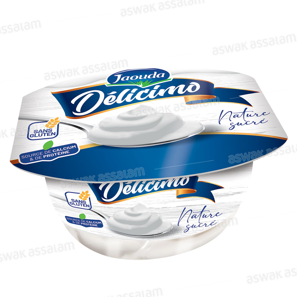 YAOURT DELICIMO NATURE SUCRE 90G JAOUDA – ASWAK DELIVERY HAY FATH RABAT