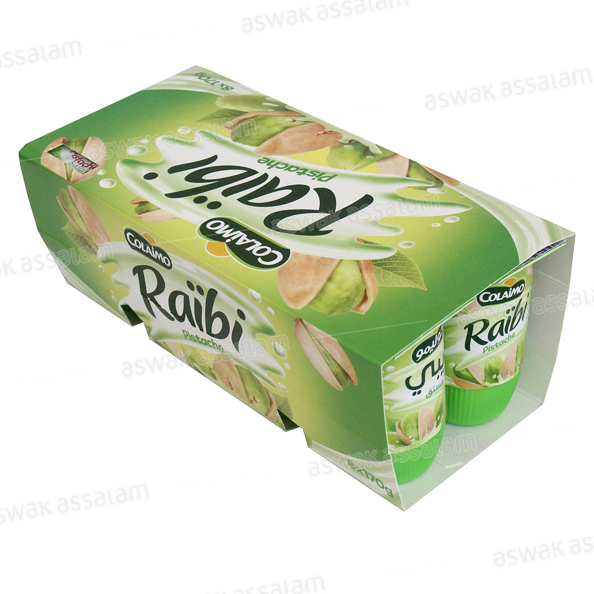 RAIBI PISTACHE 8*170G PACK COLAIMO - Aswak Delivery - Livraison à domicile à Rabat, Salé et Témara