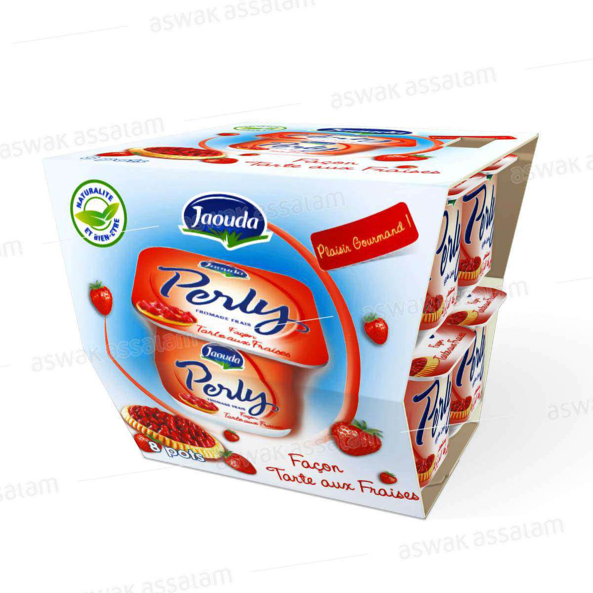 FROMAGE PERLY TARTE FRAISES 8*85G PACK JAOUDA - Aswak Delivery ...