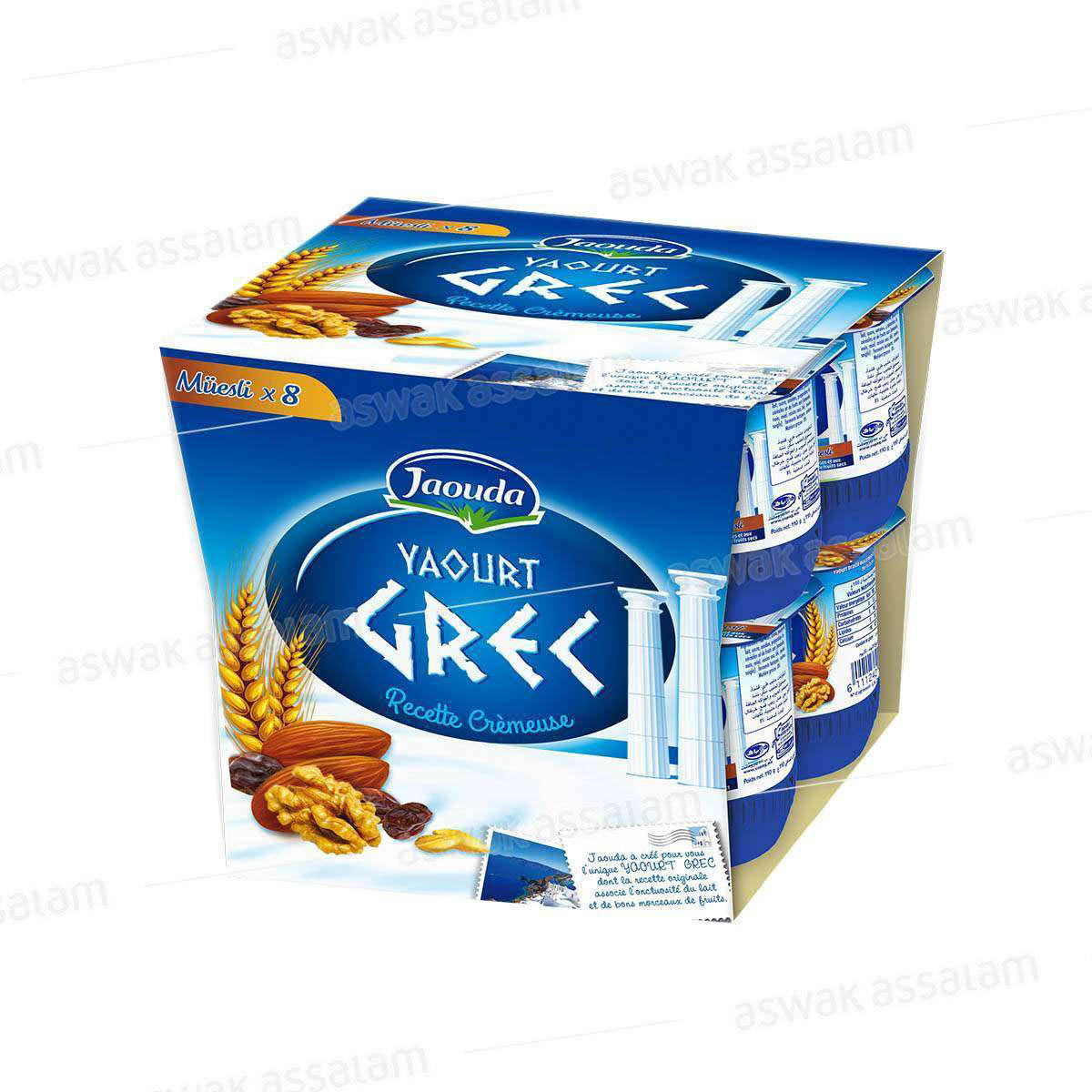 YAOURT GREC MUESLI 8*110G PACK JAOUDA - Aswak Delivery - Livraison à ...